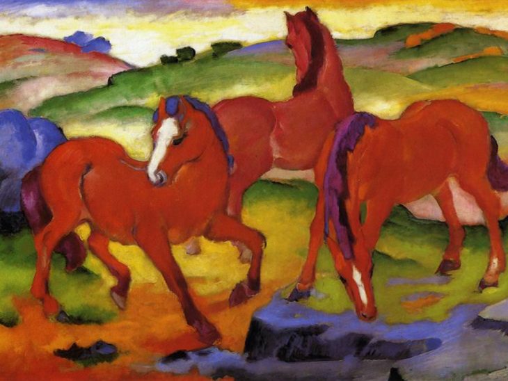 Caballos Pastando IV (Los Caballos Rojos), 1911. Franz Marc. - 3 ...